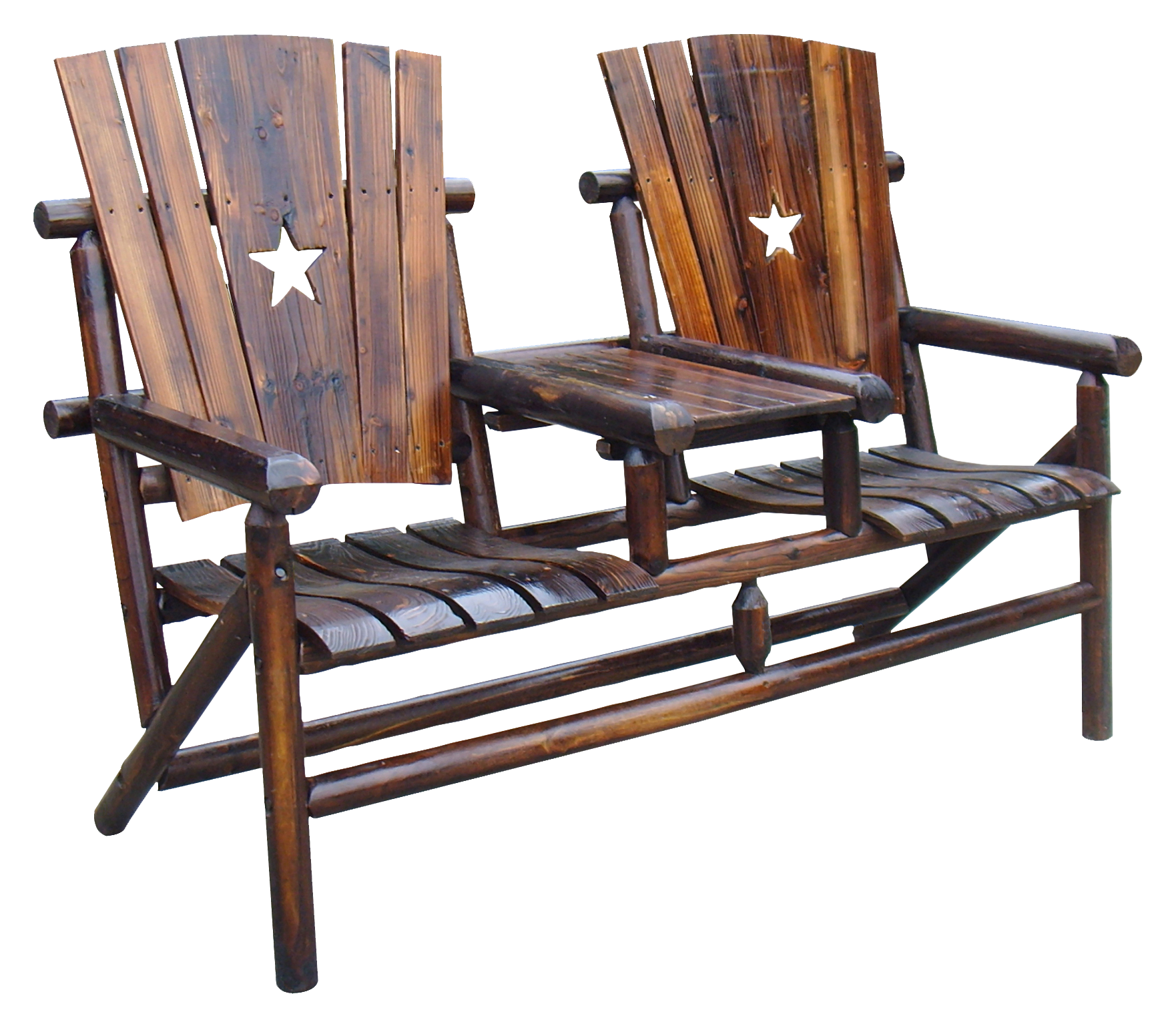 Leigh Country Char-Log Star Double Chair with Tray | Bass Pro Shops